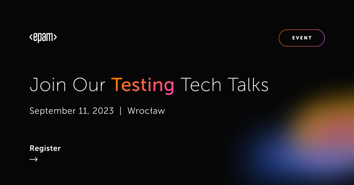 Tech Talks by EPAM in Wrocław - September 11